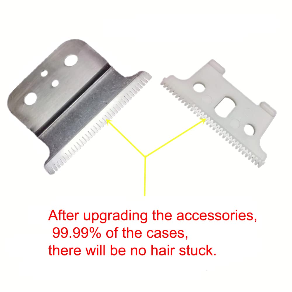 AONT Upgraded Version Replacement T Blades Compatible with Andis T Outliner,Andis GTX (1 Pcs, Sliver)