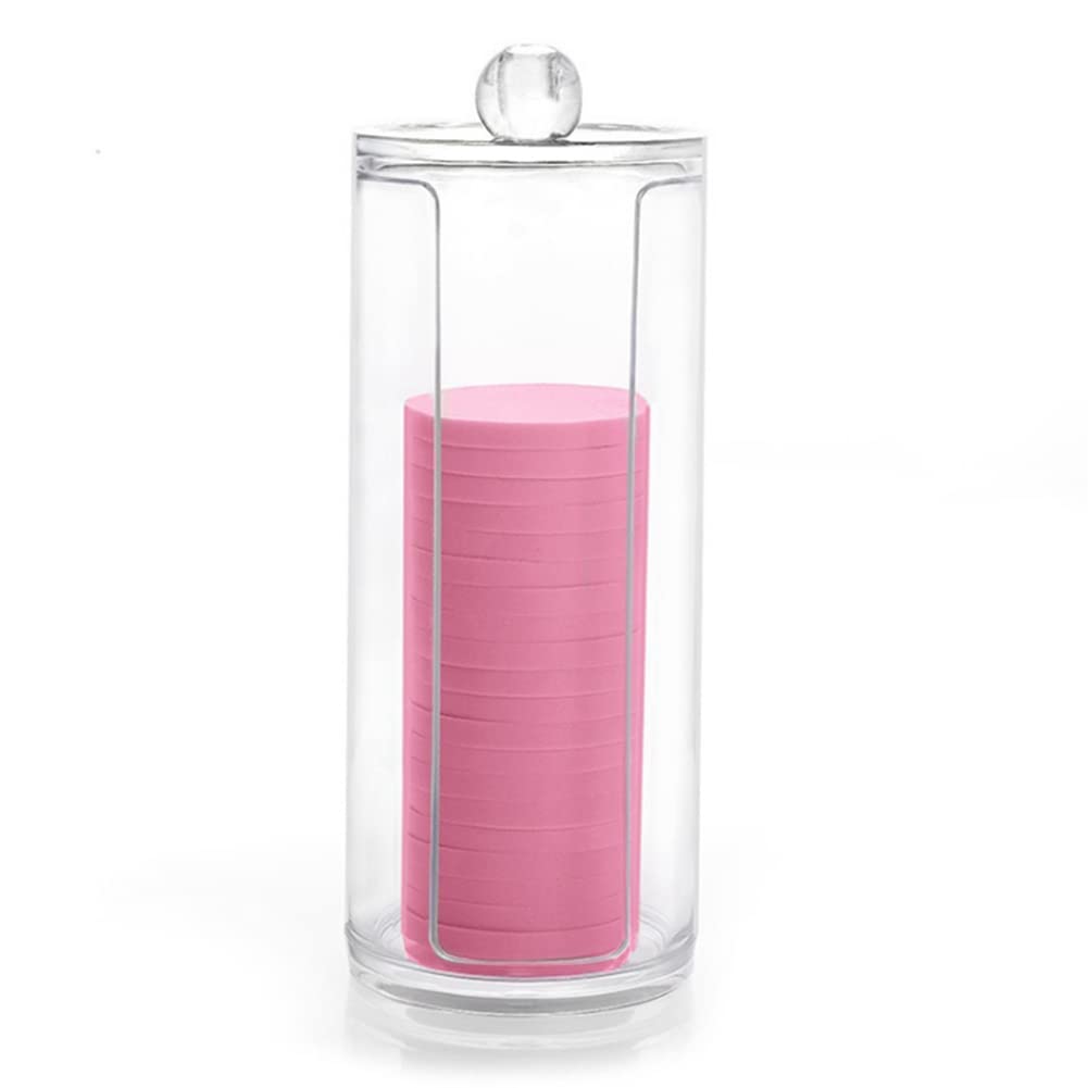 Cosmetic Organizer for Qtip Holder Dispenser Cotton Balls Cotton Swabs Clear Plastic Storage Box Makeup Organizer with Lid Cotton Swab Ball Pad Holder