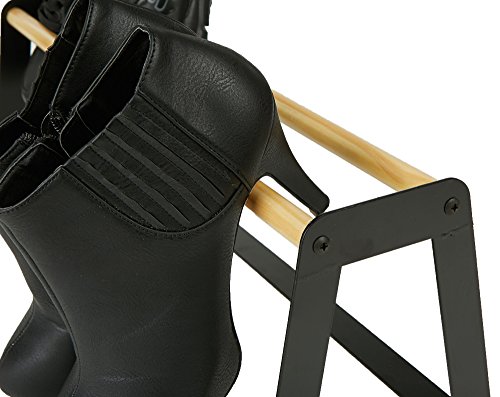 Mind Reader Shoe Rack, Slipper Rack, Shoe Organizer Stand for Heels and Sneakers, Black