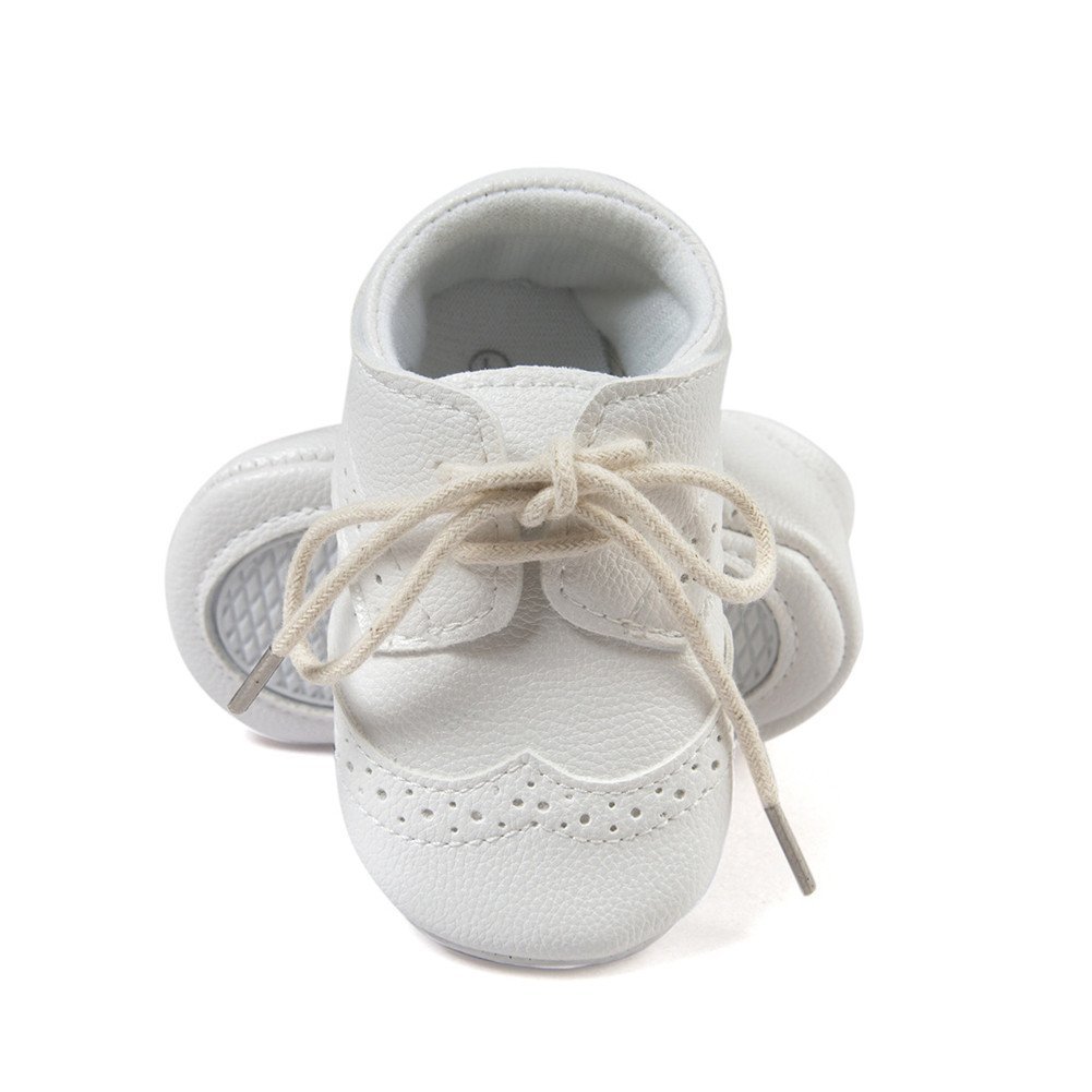 ESTAMICO Baby Boys Shoes Prewalker PU Sneakers White 6-12 Months