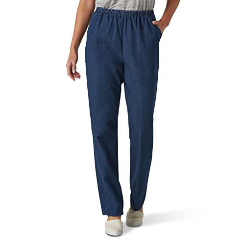 Chic Classic Collection womens Cotton Pull-on Pant With Elastic Waist Jeans, Original Stonewash Denim, 16 US
