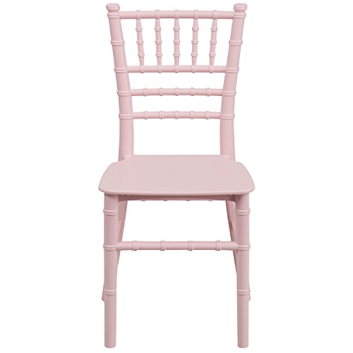 Flash Furniture Child’s Pink Resin Party and Event Chiavari Chair for Commercial & Residential Use