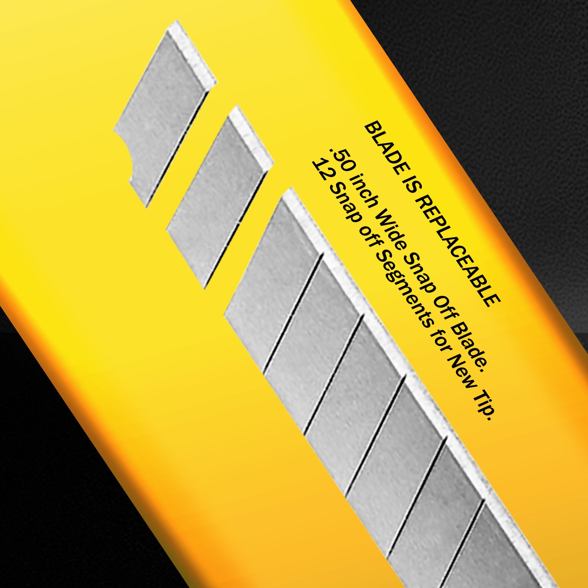 Birdz Utility Knife Box Cutter Razor Auto-Lock 4-Pack Set, Retractable Box Cutter Snap Off Blades Knife, for Office, Home, Arts, Crafts, Red and Yellow