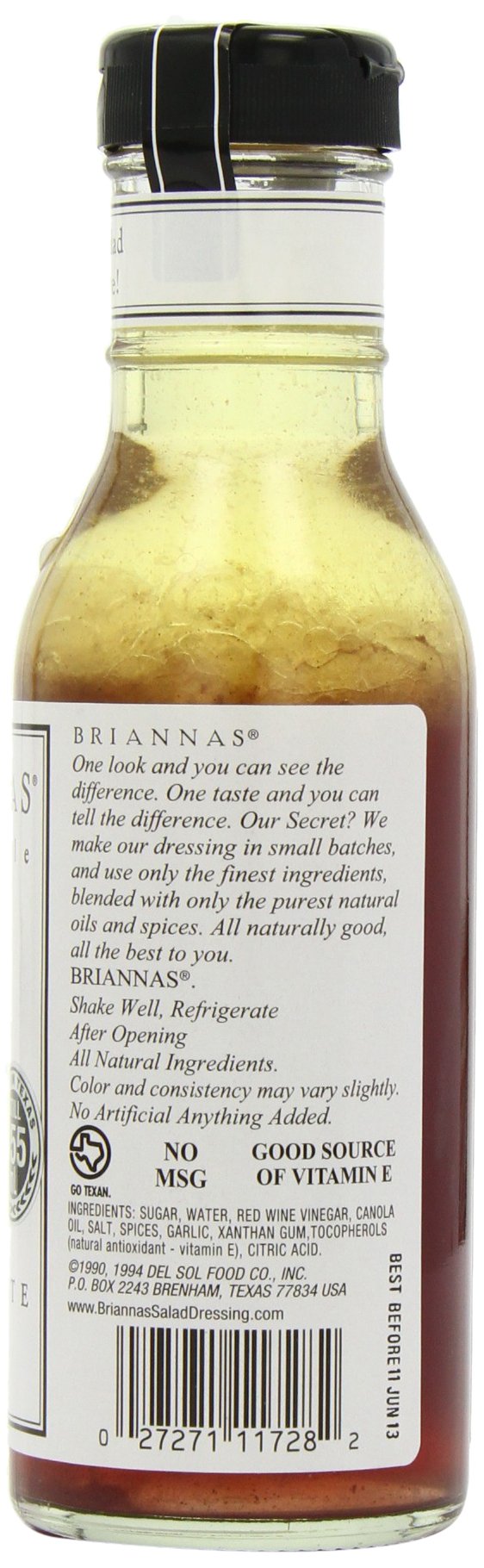 Brianna's Blush Wine Vinaigrette, 12-Ounce Bottles (Pack of 6)