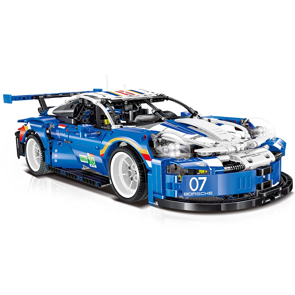 Brick Construction Toy, Technique Building Blocks and Engineering Toy, Adult Collectible Model Cars Kits to Build, 1:12 Scale Racing Car Model 1620 Pieces