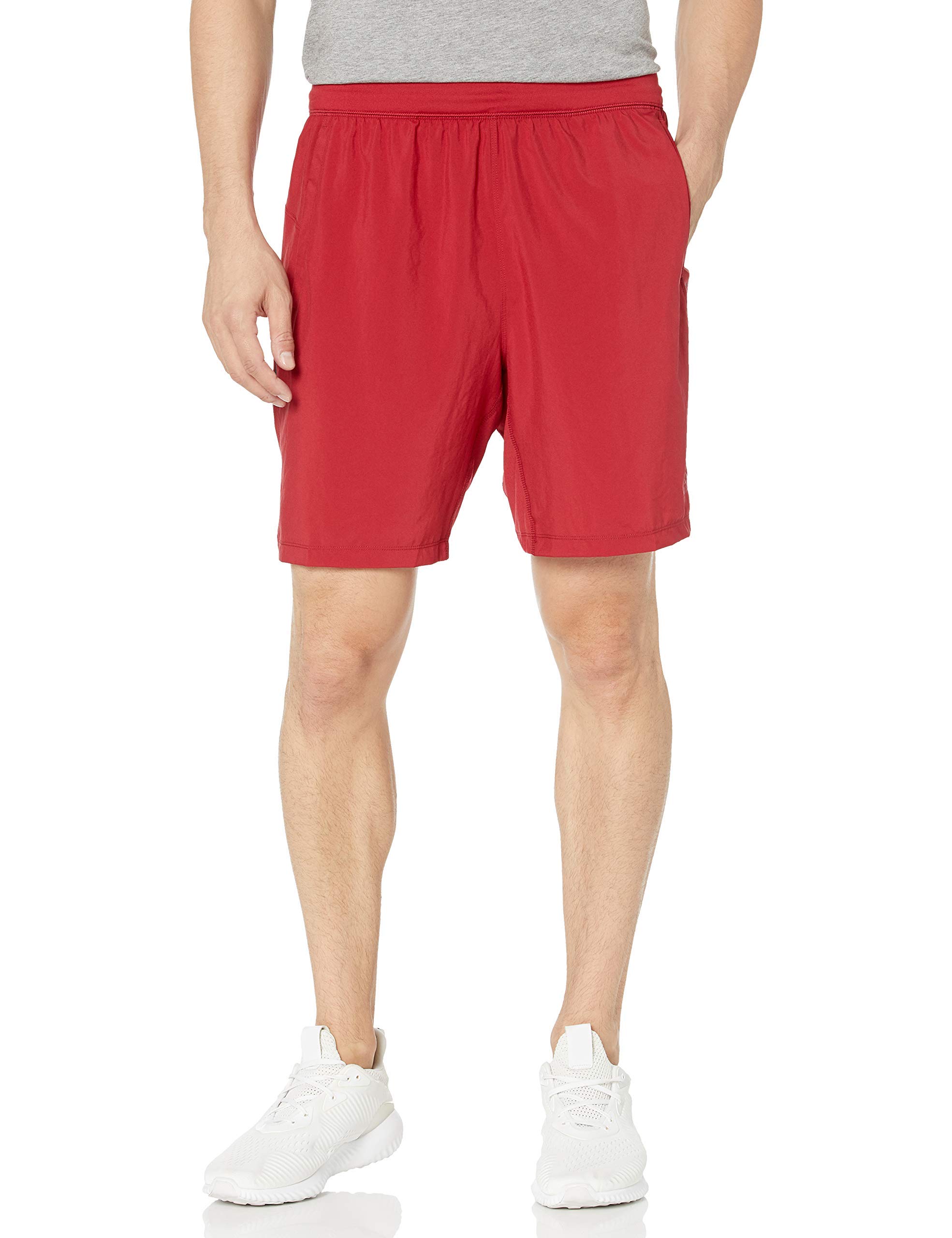 adidas Men's 4KRFT Tech 3-Stripes Workout Shorts, Active Maroon/Black, XX-Large