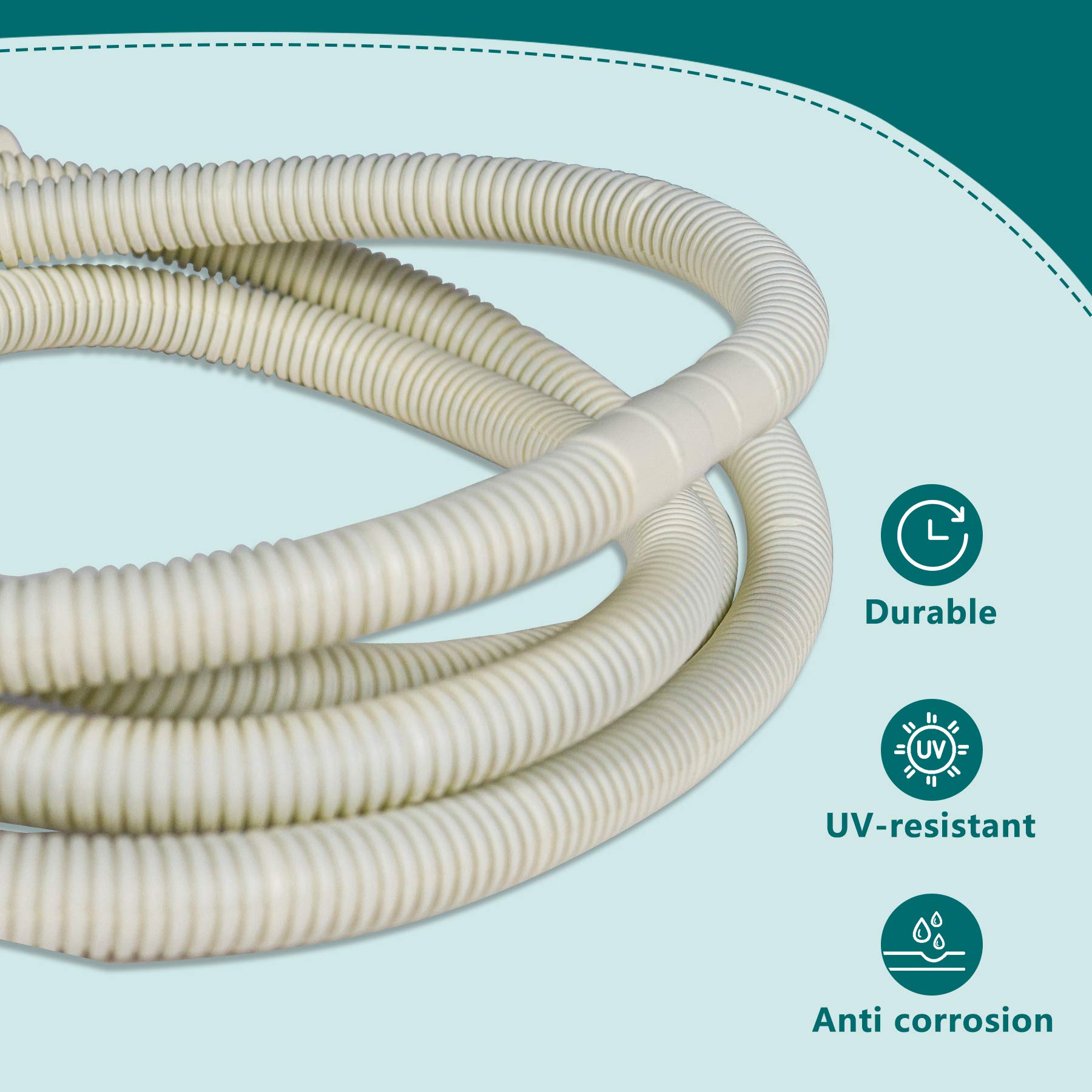 Daisypower Air Conditioner Drain Hose Pipe,20ft for Mini-Split Ductless AC, Heat Pump System,Cooling Only