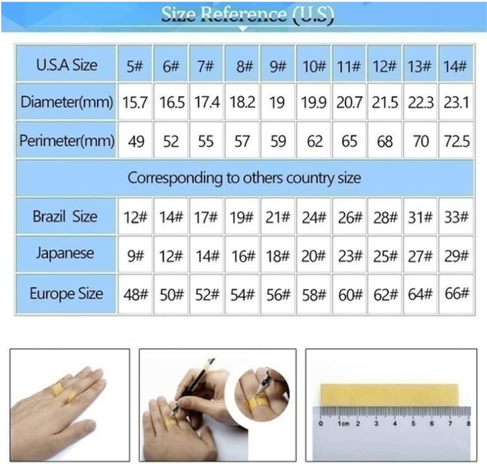 Aioweika Womens Rings Fashion Geometric Square Rose Gold Ring Jewelry Stacking Ring Set Diamond Inlaid Temperament Rings