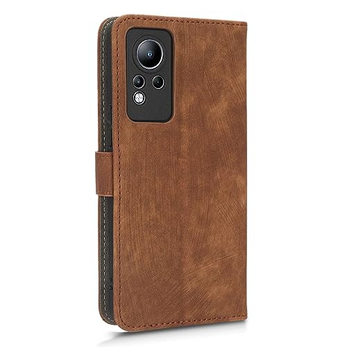 Case Compatible with Infinix Note 12i 2022 X677,Leather Case with Card Slot.Wallet Design,RFID Protection.Standable Flip Case Brown
