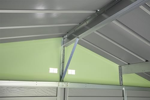 Arrow Select 10' x 8' Outdoor Lockable Steel Storage Shed Building, Sage Green