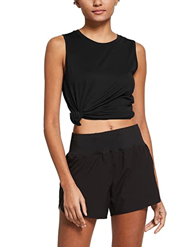 BALEAF Women's Workout Tank Tops Sleeveless Running Shirts Activewear Gym Tops Black Size XL
