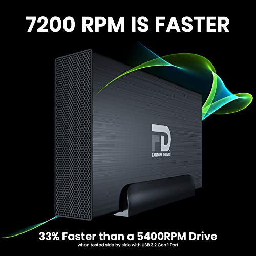 Fantom Drives 16TB External Hard Drive HDD, GFORCE 3 Pro 7200RPM, USB 3.0 + eSATA, Aluminum, Fanless, On/Off Switch, Black, GFP16000EU3
