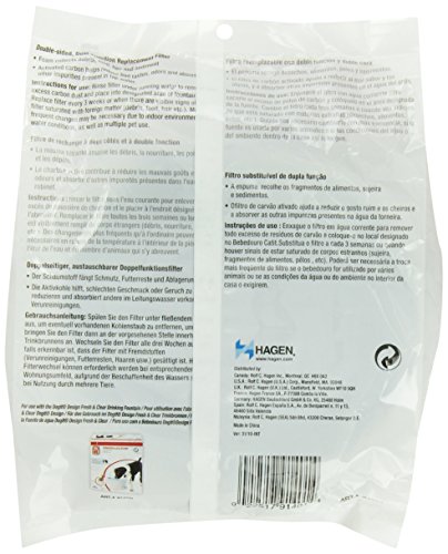 Dogit Replacement Drinking Water Fountain Filters, 3-Pack โ Replacement Filters for Dogit Fresh & Clear Drinking Water Fountain and ZEUS H2EAU Elevated Dog and Cat Drinking Water Fountain