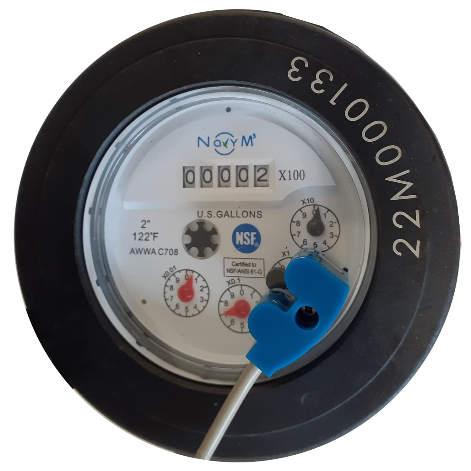 NSF 61 Certified 2 Inch Multi-Jet Nylon Totalizing Water Meter with Pulse Output, EPDM Seals