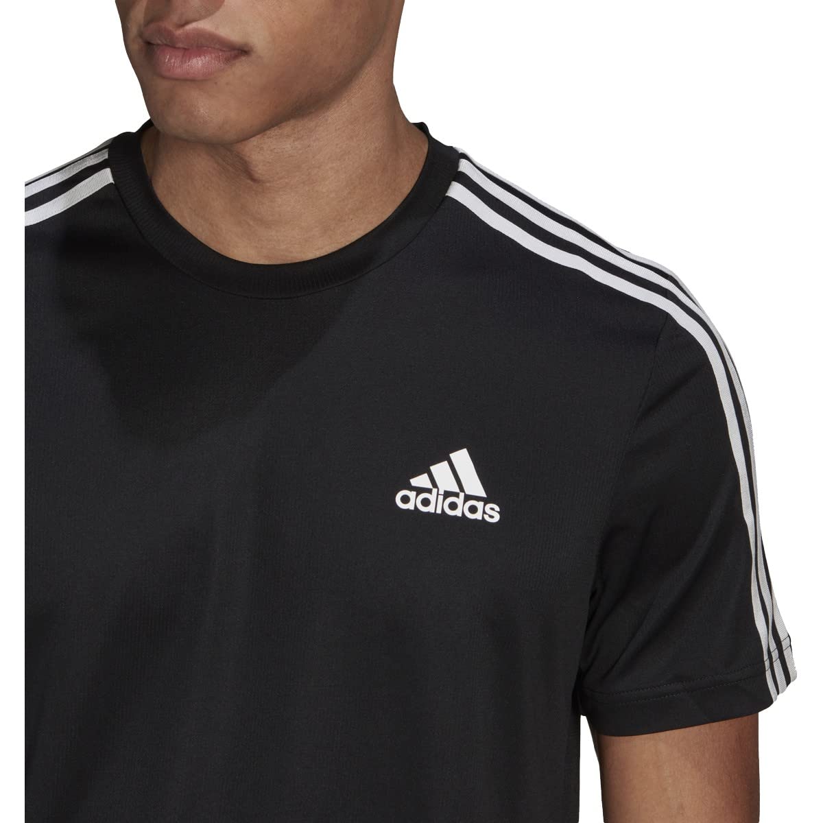 adidas Men's AEROREADY 3-Stripes Tee Black X-Large