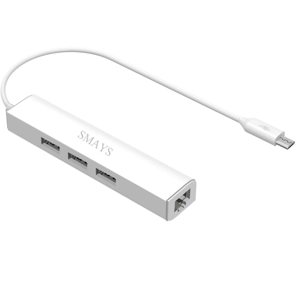 OTG Cable to Ethernet Adapter for Fire TV Cube, Fire TV Stick Lite 2020, Echo Show (2nd Gen), Micro USB HUB with Power