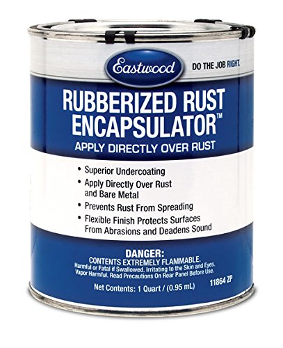 Eastwood Black Rubberized Rust Encapsulator Quart Prevents Rust Corrosion Epoxy Fortified LOW VOC Formula