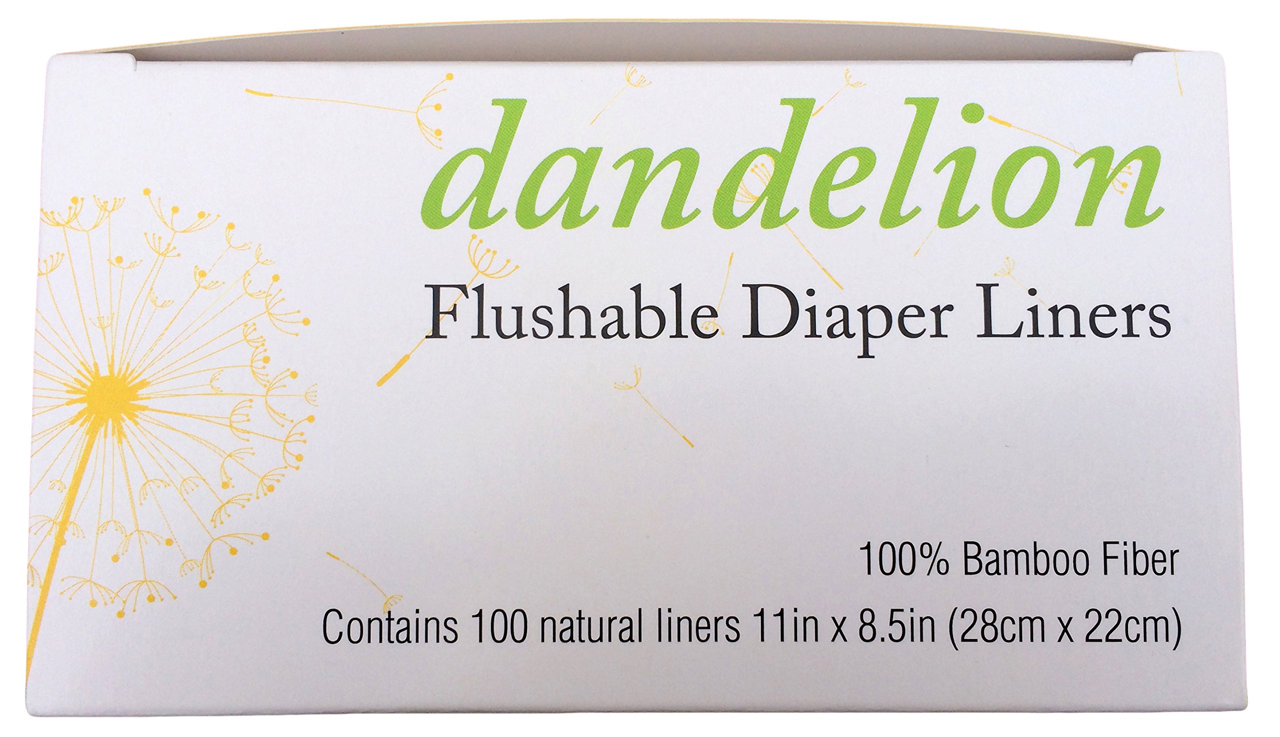 Dandelion Diapers Baby Diaper Liners, 100% Viscose - Box of 100