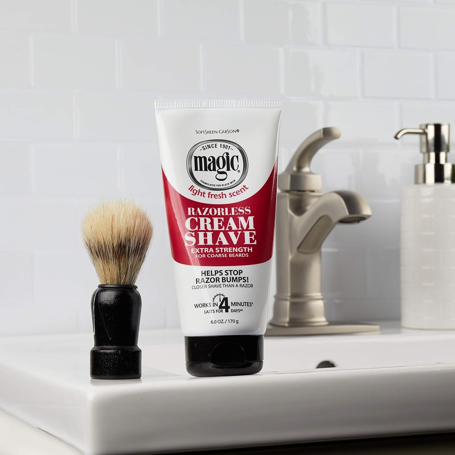 Magic Razorless Cream Shave Extra Strength 6 Ounce (177ml) (2 Pack)