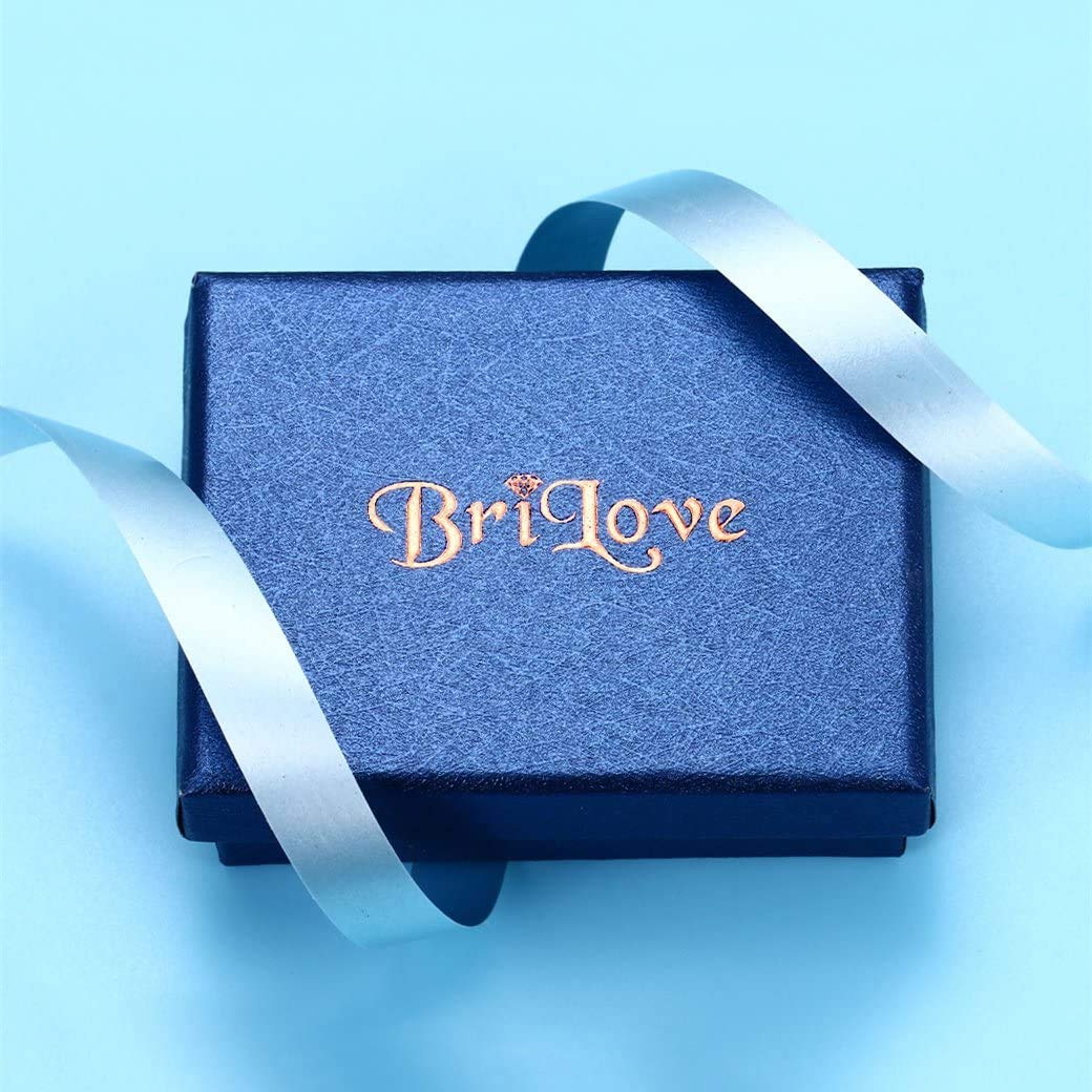BriLove Wedding Bridal Bangle Bracelet for Women Multi Emerald Cut Crystal Open Stretch Bracelets Champagne Gold-Tone