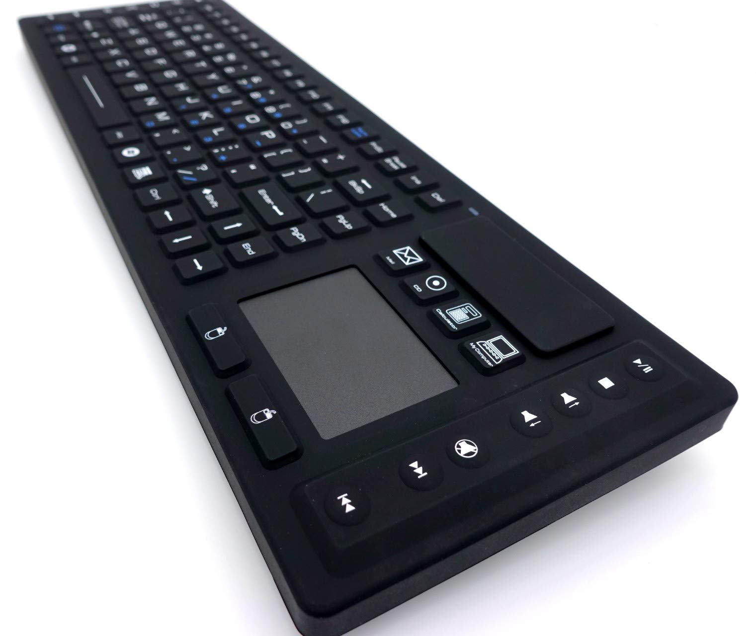 DSI RF Wireless Keyboard with Touchpad IP67 Waterproof Silicone Black TBK104