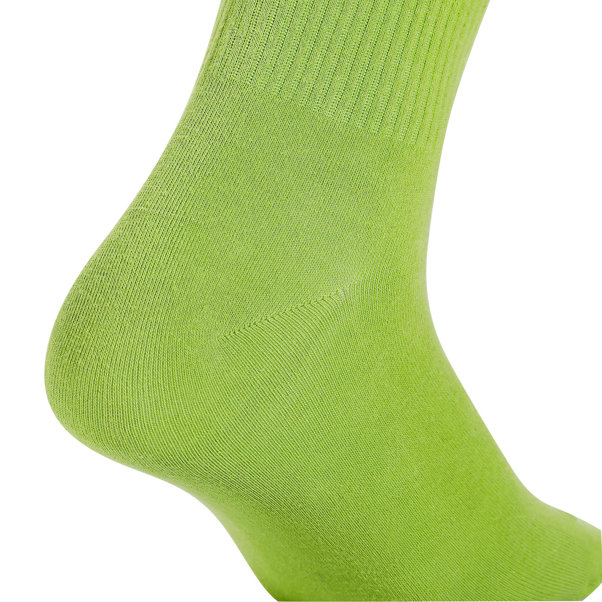 AiToSi Athletic Cushioned Breathable Mid-Crew Cozy Cotton Socks Green Crew Socks (5 Pairs)