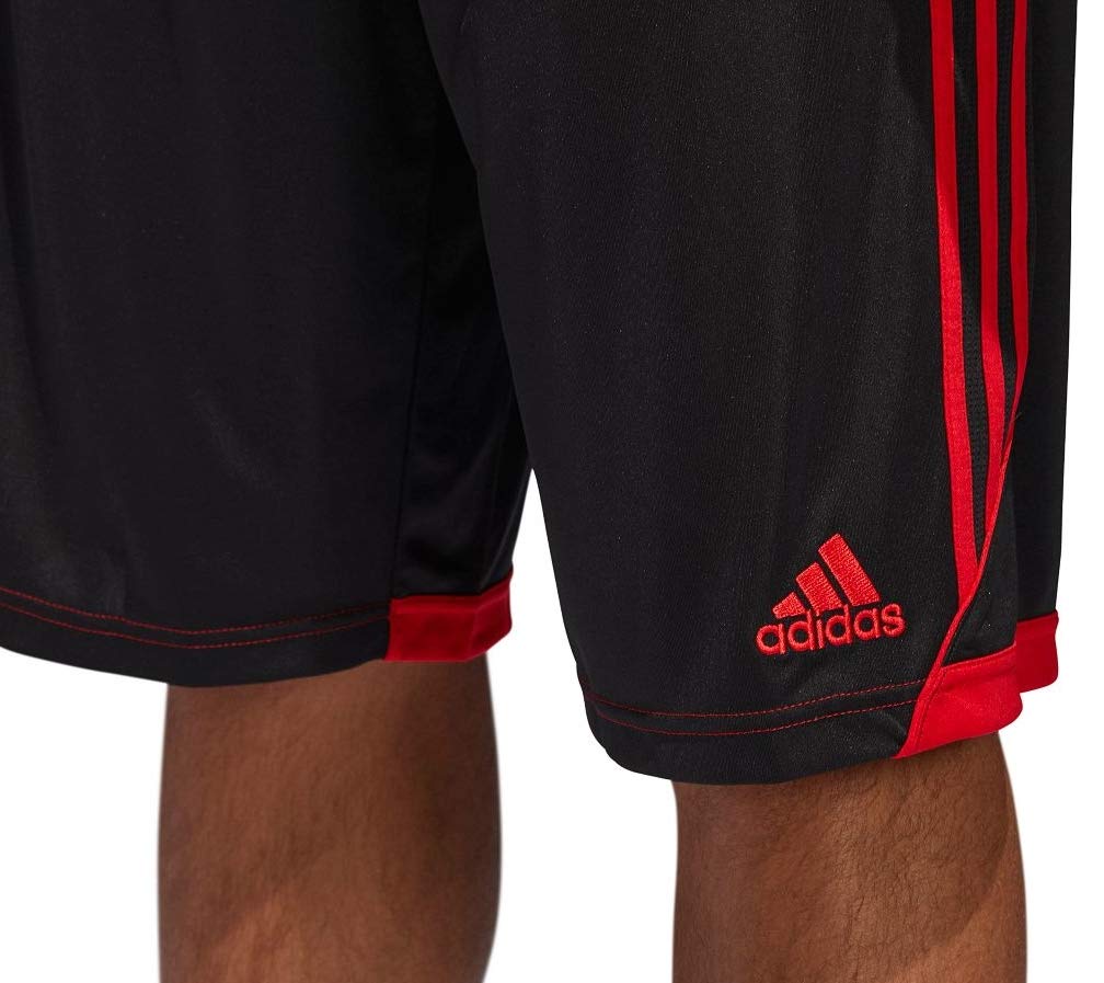 adidas Men's Basketball 3G Speed Shorts, Black/Scarlet, Small