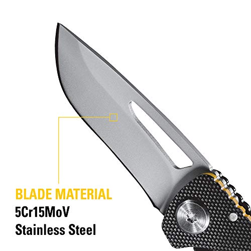 CAT980010 Caterpillar Framelock, Black G10 Handle, 2"