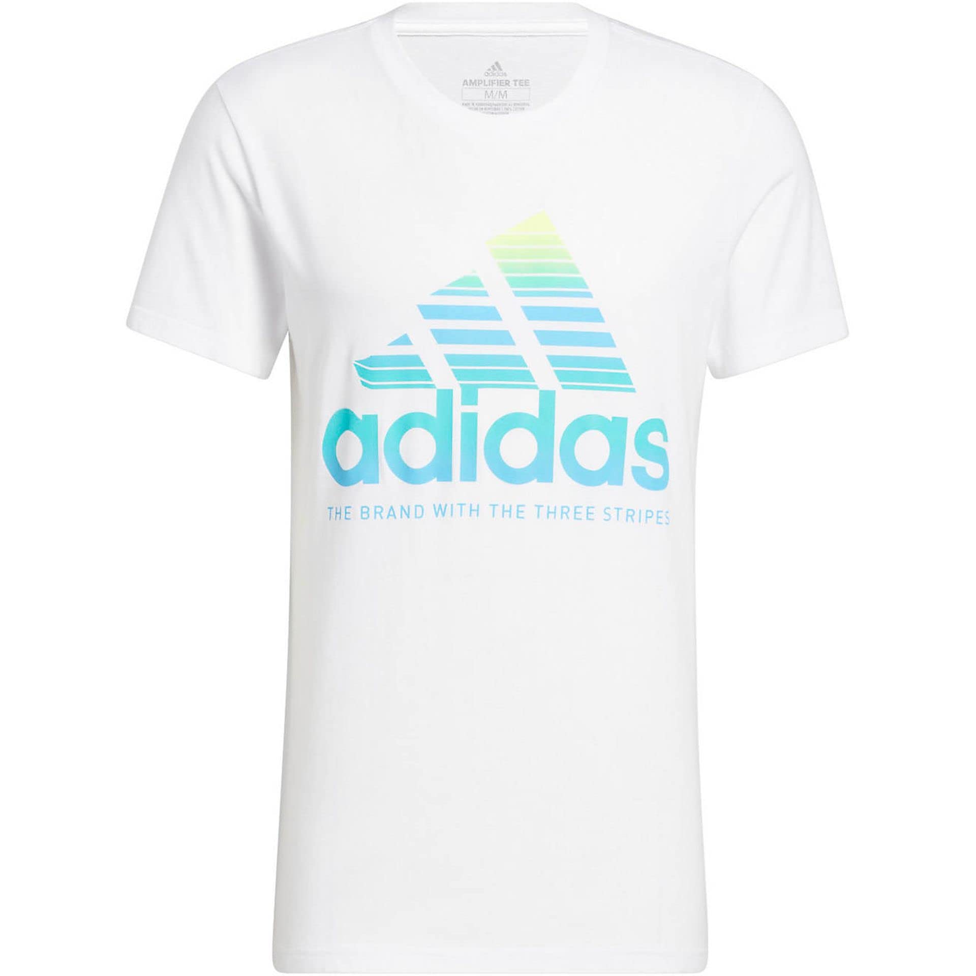 adidas Men's Badge of Sport Gradient Graphic T-Shirt (Medium, White)