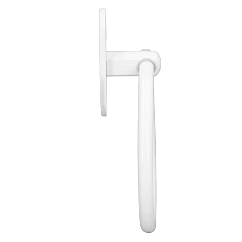 Bathroom Towel Holder, Aluminium Alloy Space Saving White Elegant Style Washroom Hand Towel Rings, Hangers Wall Mount Heavy Duty Storage for Hotel Bathroom Kitchen