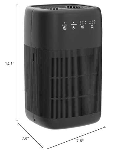 Afloia Air Purifier and Dehumidifier in 1, Air Purifier with Efficient Filter, Small Dehumidifier Combined with Air Cleaner, Remove Pet Odors Dust Smoke for Home, Bedroom, Bathroom