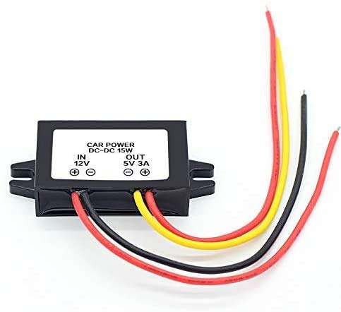 Magnolora 4 Pack Car LED Display Power Supply 12V to 5V 3A DC/DC Buck Converter Module
