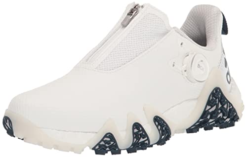adidas Men's CodeChaos 22 BOA Spikeless Golf Shoes, Footwear White/Crew Navy/Crystal White, 11