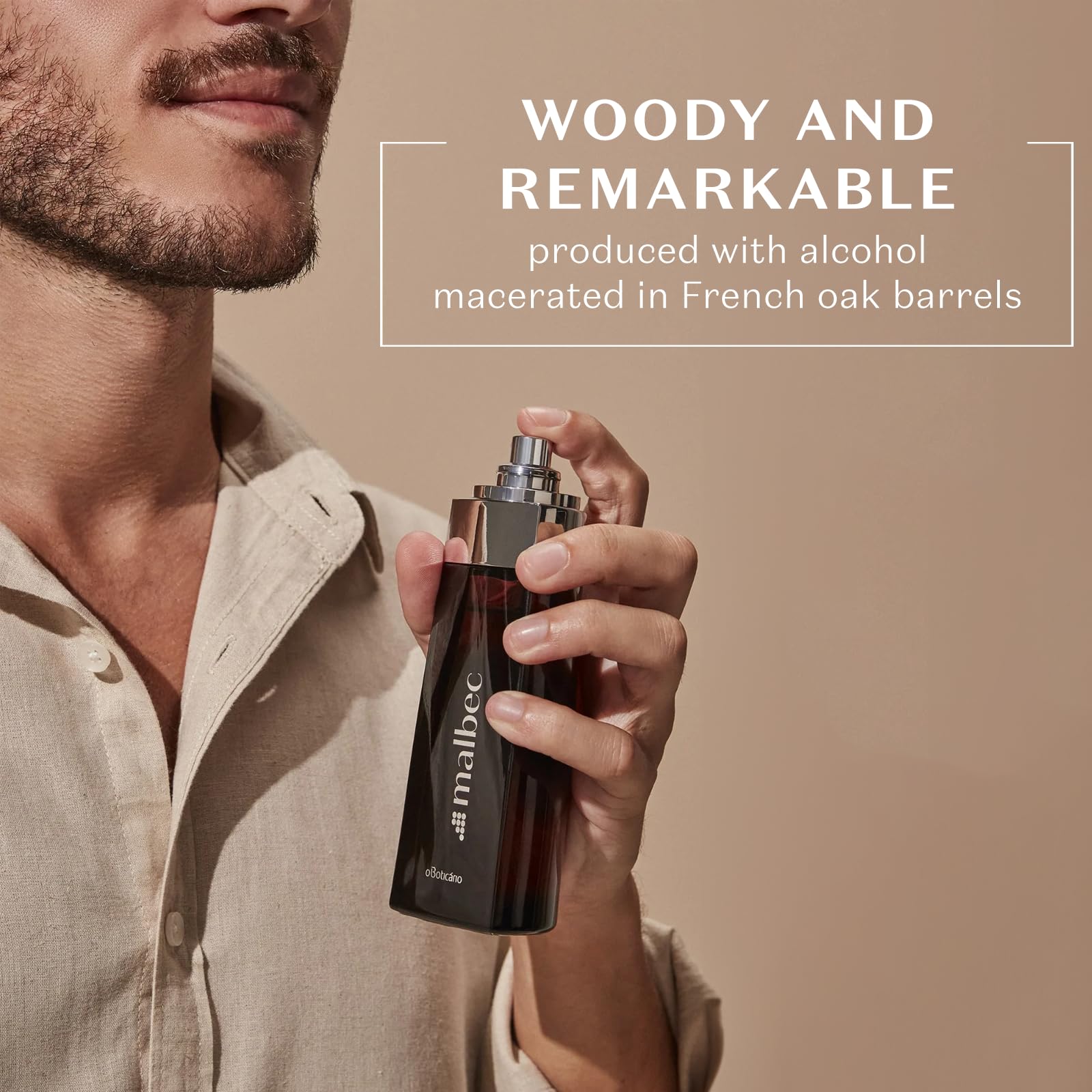 Malbec Eau de Toilette By O Boticario, Cologne For Men, Long-Lasting Fragrances, French Oak Barrel-Aged Red Wine & Woody Amber Perfume Scent, 3.4 Ounce