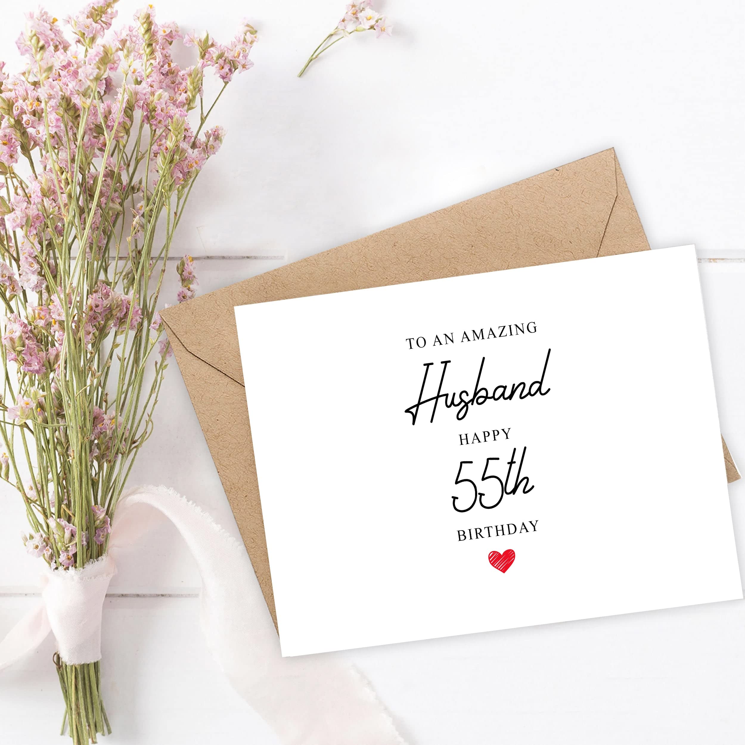 Emily gift To An Amazing Husband Happy 55Th Birthday - Husband Birthday Card 55 - Fiftieth Birthday Card - Husband 55th Birthday Card