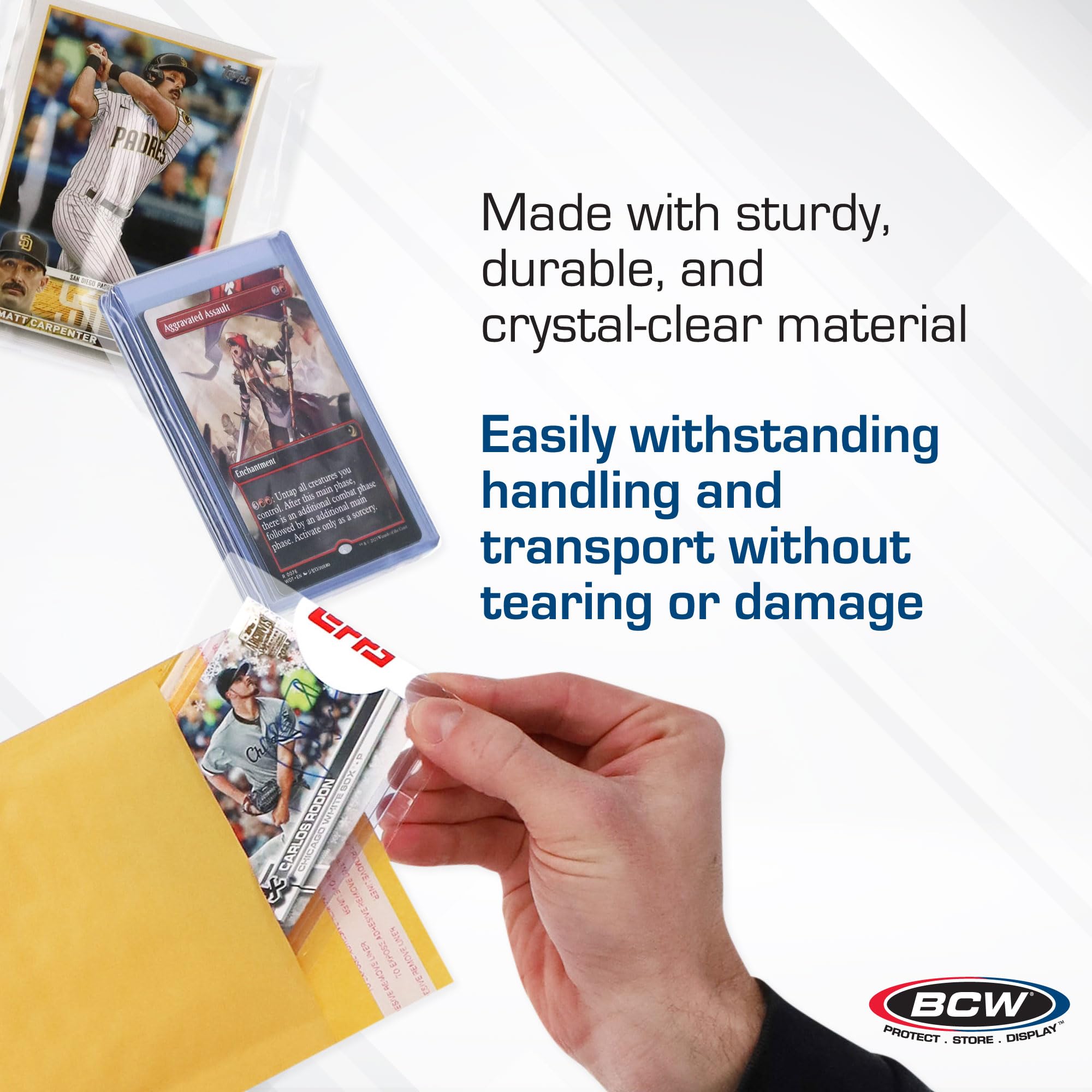 BCW Resealable Team Set Bags - 400 ct | Archival Quality Polypropylene | Holds 35 Standard Cards | Toploader and Magnetic Holder Compatible | Acid-Free Sealing Solution for Trading Card Collections