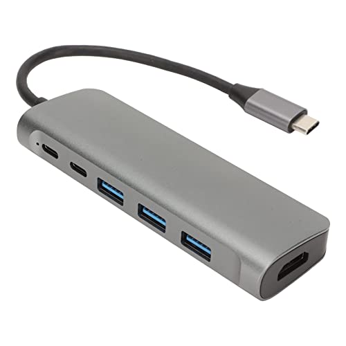 Asixxsix 8 in 1 USB C Hub, Multiport Adapter with 4K HDMI, 100W PD Fast Charging, USB 3.0 5Gbps Data Ports, 480MB/s Storage Card and Memory Card Reader, for Laptops Printers Projector