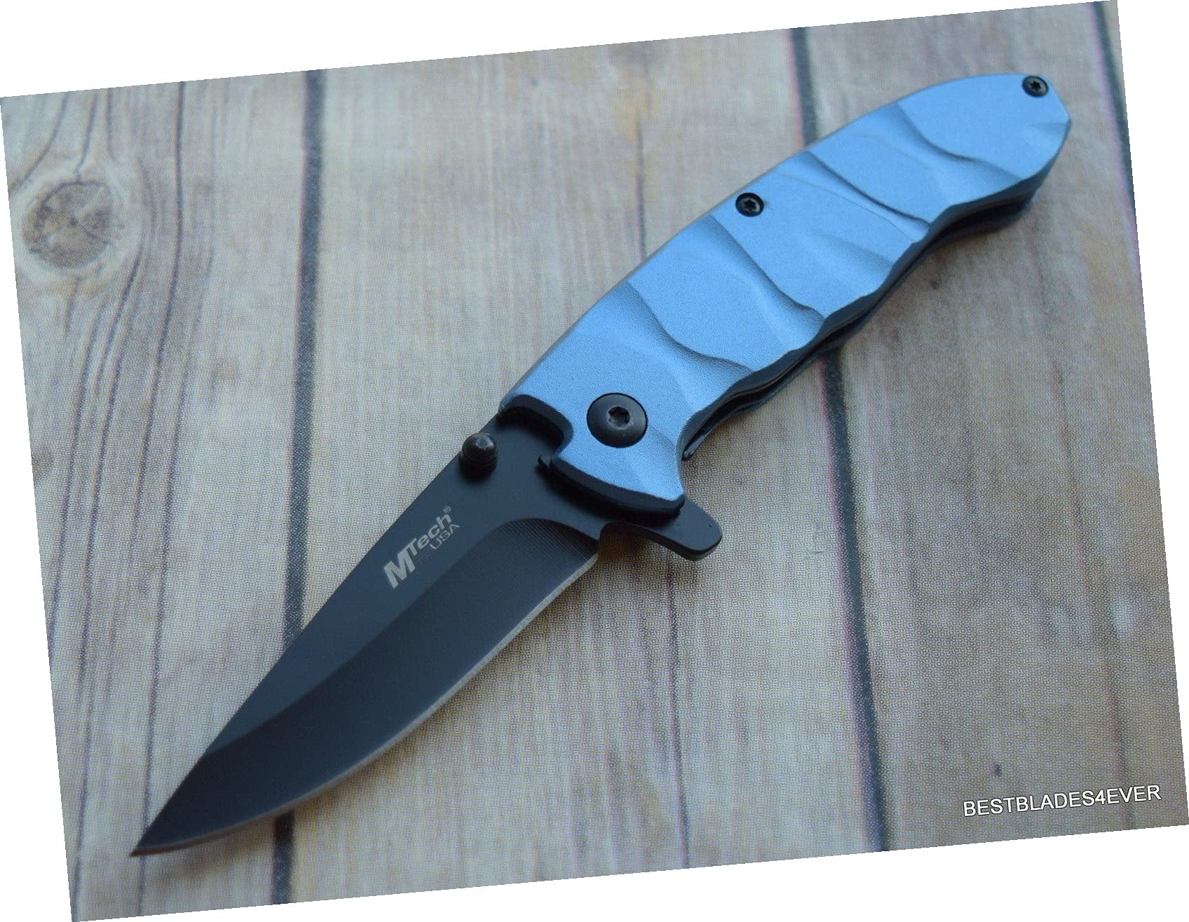 7 Inch Mtech Stainless Steel Open Folding Pocket Knife With Clip Outdoor Survival Hunting Knife for Camping by Survival Steel