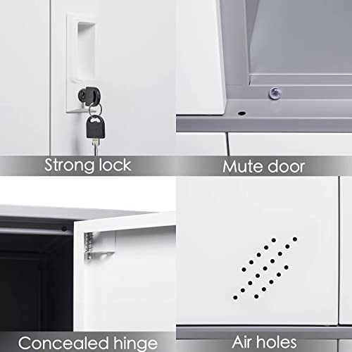 paixisi 9 Doors Locker Storage, Metal Locker Cabinet, Locker Metal Organizer with Lock and lockers for Employees, Kids, Home, Office Storage lockers, Gym Storage for lockers, School…