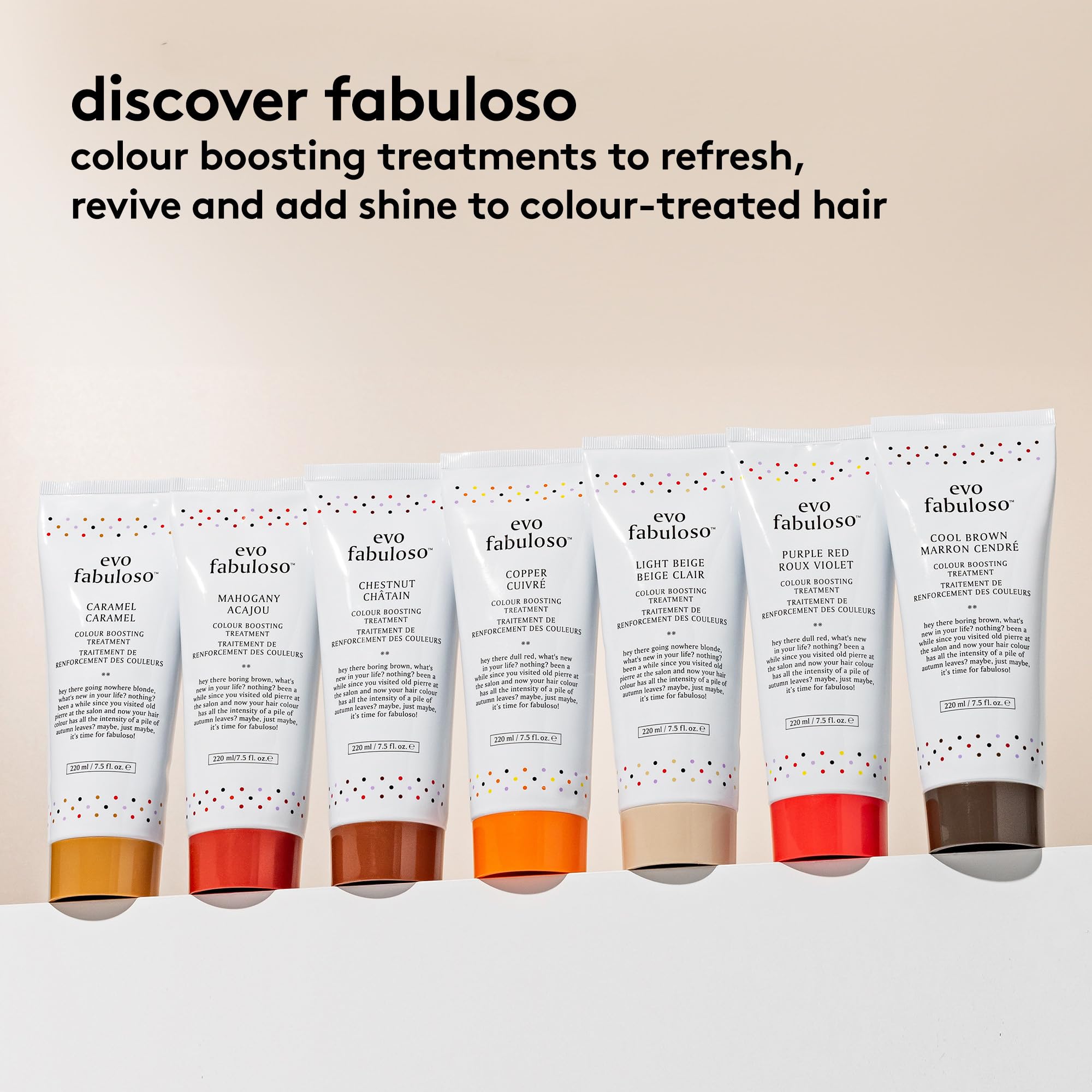 Evo Fabuloso Copper Color Depositing Treatment - Color-Treated Hair Conditioner - Helps Maintain Color Depth, Tone & Shine - 220ml / 7.5fl.oz