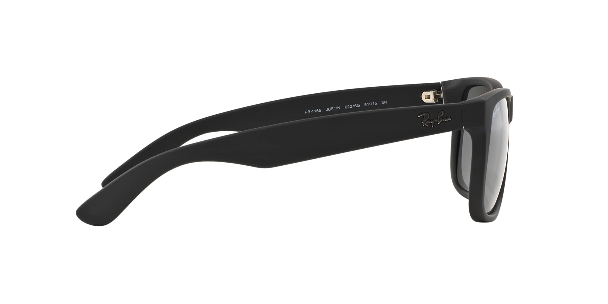 Ray-Ban RB4165 Justin Sunglasses + Vision Group Accessories Bundle for unisex-adult (Rubber Black/Grey Mirror Silver (622/6G),55)