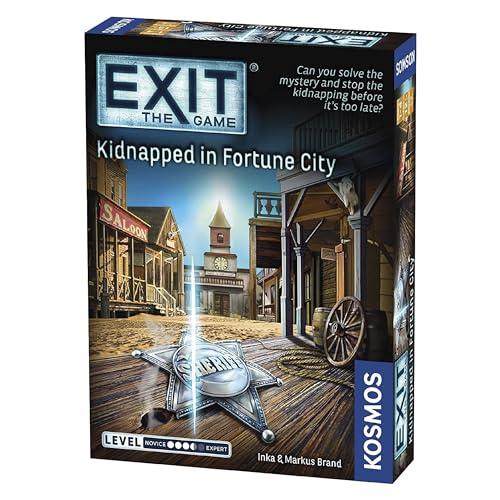 Exit: Kidnapped in Fortune City| Exit: The Game - A Kosmos Game | Family-Friendly, Card-Based at-Home Escape Room Experience for 1 to 4 Players, Ages 12+
