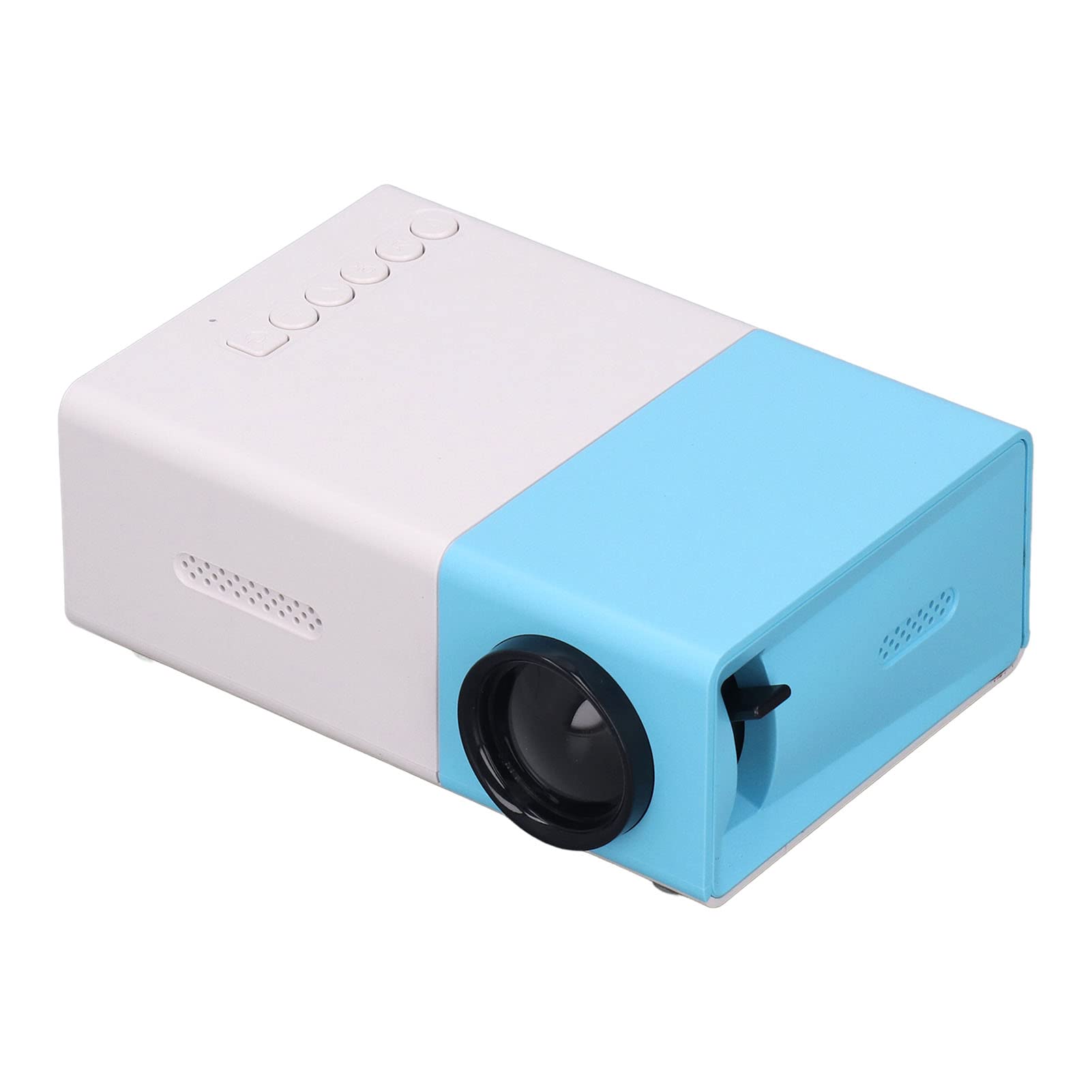 Asixxsix Mini Projector, 1080P HD Portable Movie Projector with Inbuilt Speaker, Multimedia Home Theater Video Projector Compatible with Laptop Phone Camera TV Box Game, Diffuse Reflection