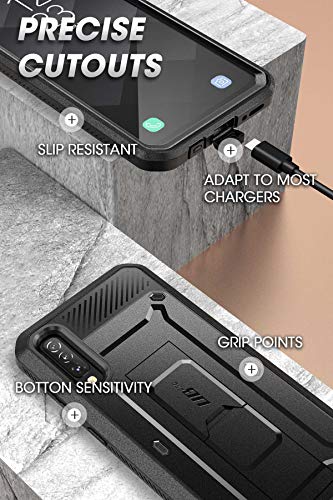 SUPCASE Unicorn Beetle Pro Series Phone Case for Samsung Galaxy A50/A30s, Built-in Screen Protector Full-Body Rugged Holster Case for Galaxy A50 2019 Release (Black)