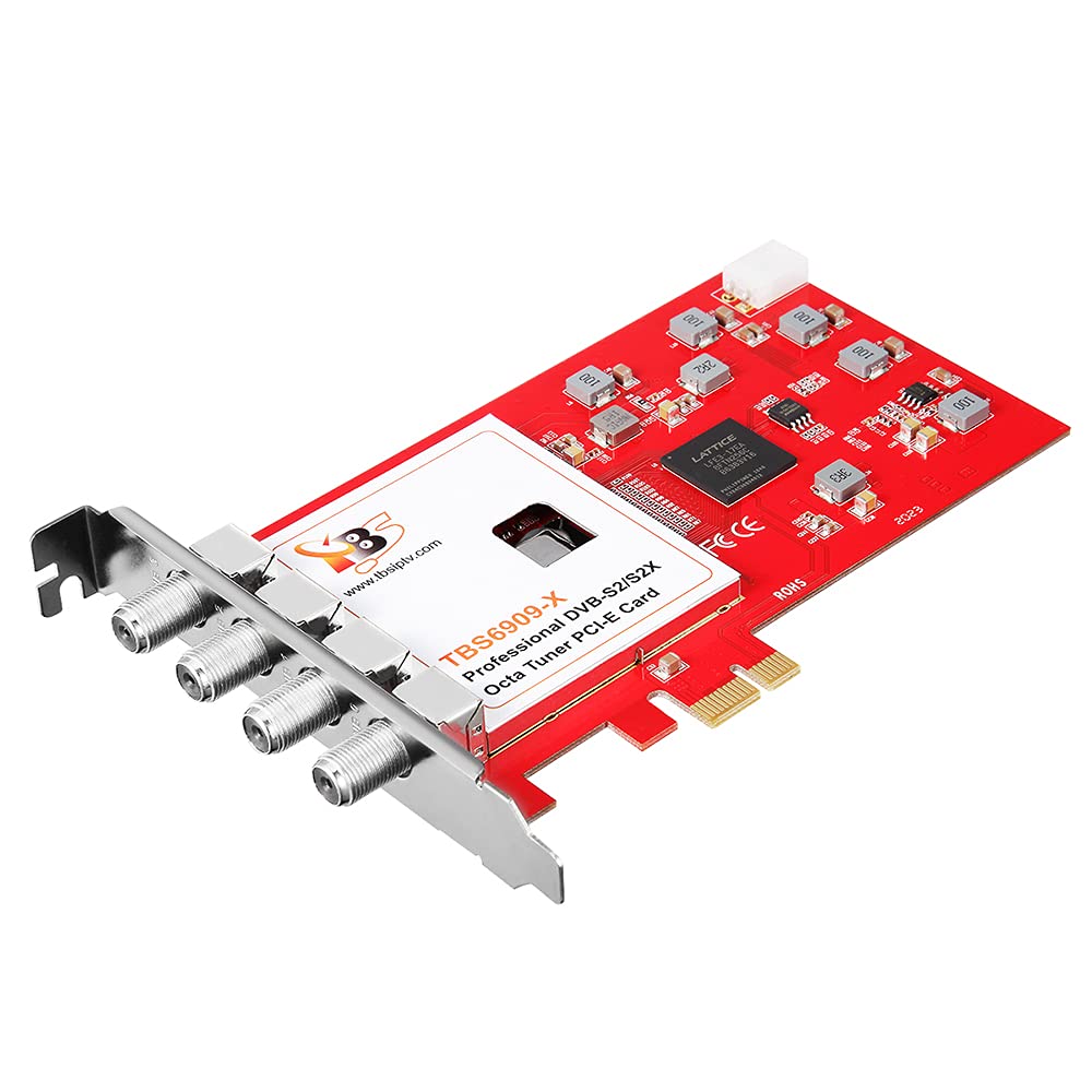 TBS6909X DVB-S/ S2/ S2X 8 Tuner PCI Express Digital Satellite TV Card for Live TV