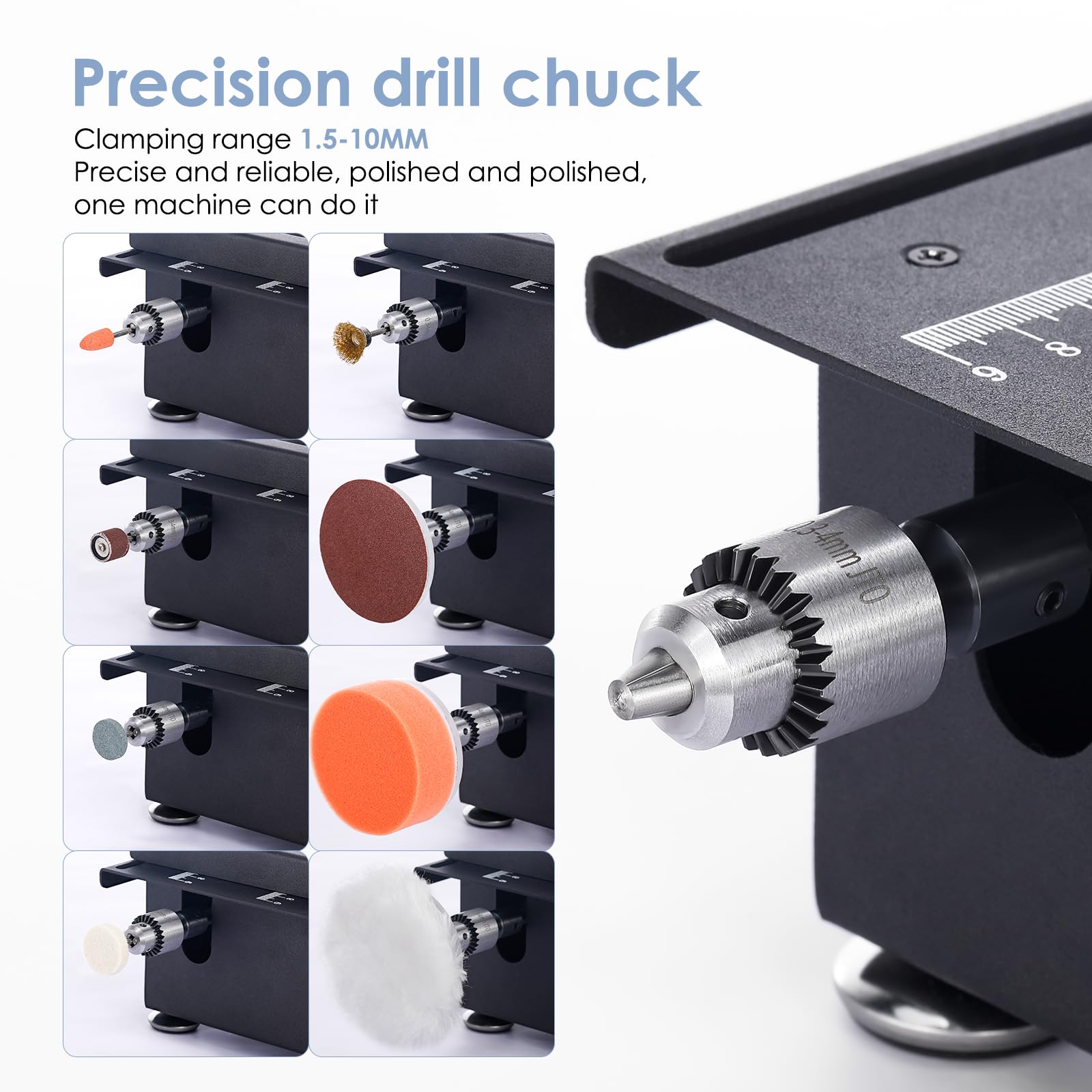 Mulcort 100W Multi-Functional Table Saw Mini Desktop Electric Saw Cutter Speed & Angle Adjustable 16MM Cutting Depth with Blade Flexible Shaft and More Accessories for Wood Plastic Acrylic Cutting