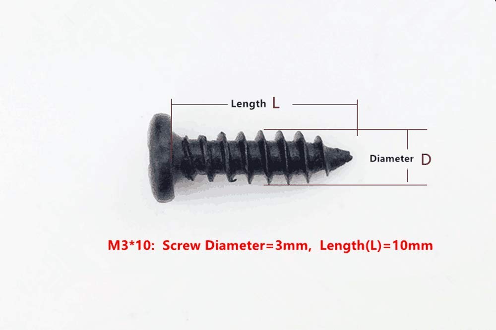 Evwoge 500pcs M3/3MM Diameter Phillips Pan Head Screws Self Tapping Drilling Screws Assortment Kit Carbon Steel 6mm 8mm 10mm 12mm 16mm 18mm 20mm Length