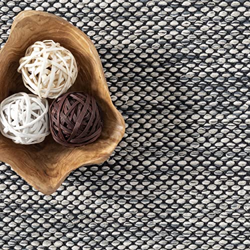 nuLOOM Alessi Solid Farmhouse Cotton Area Rug, 3' x 5', Grey
