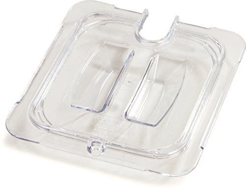 Carlisle FoodService Products 10311U07 StorPlus Sixth Size Polycarbonate Universal Handled Notched Food Pan Lid, Clear