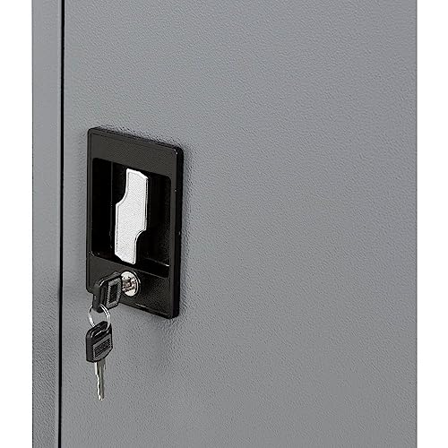 Global Industrial Assembled Wall Storage Cabinet, 13-3/4x12-3/4x30, Gray